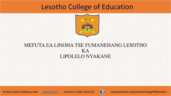 MERIANA EA SESOTHO | PPT