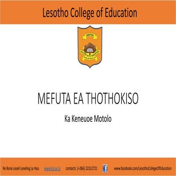 Mefuta ea thothokiso | PPTX