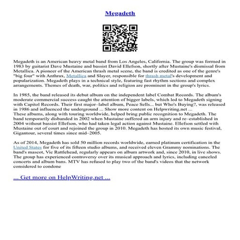 Megadeth | PDF | Rock Music | Music