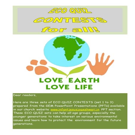 Mega eco quiz set 3 | DOCX