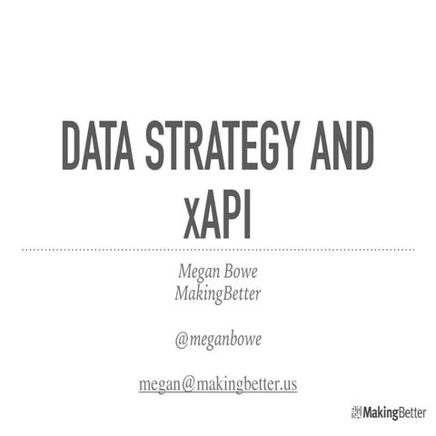 Data Strategy And Xapi Ppt