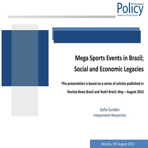 Mega sports events in brazil; social and economic legacies | PPTX ...