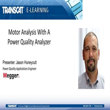 Motor Analysis With A Power Quality Analyzer | PPTX