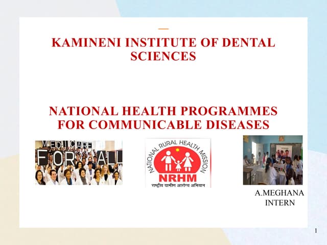 National malaria control programe | PPTX
