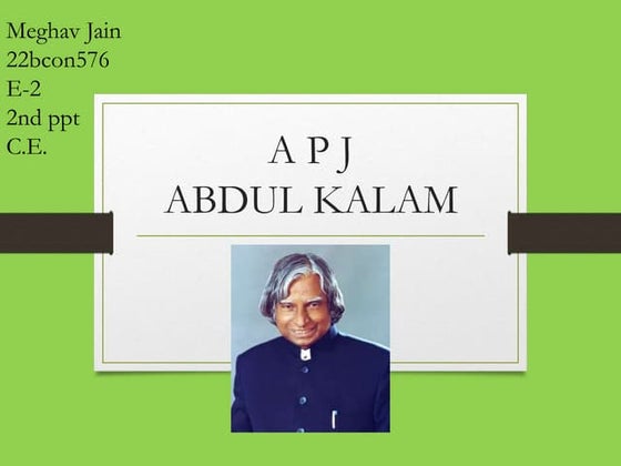 A.P.J.Abdul Kalam | PPT