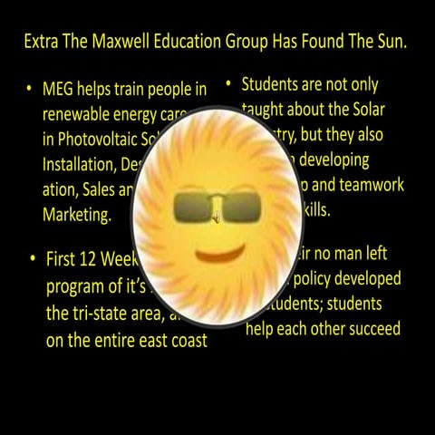 Maxwell Education Group Solar Training Center | PPT