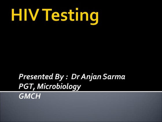 Laboratory diagnosis of HIV | PPT