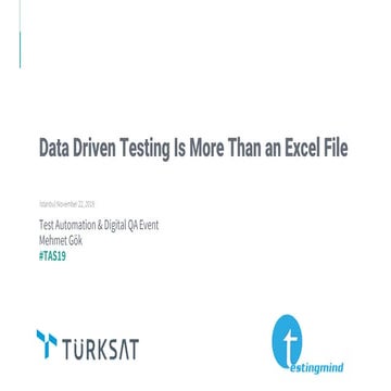 Data Driven Testing Is More Than an Excel File | PDF | Databases ...