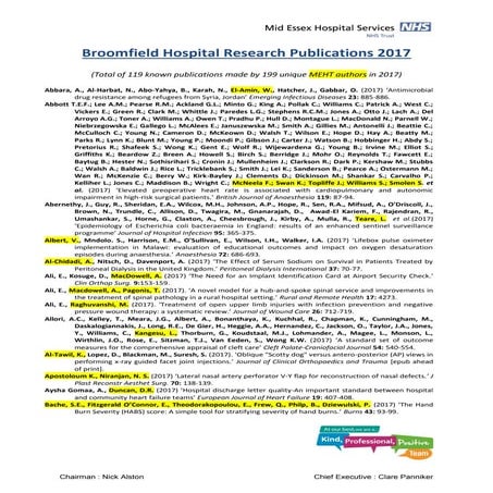 Broomfield Hospital Research Publications During 2017 | PDF | Medical ...