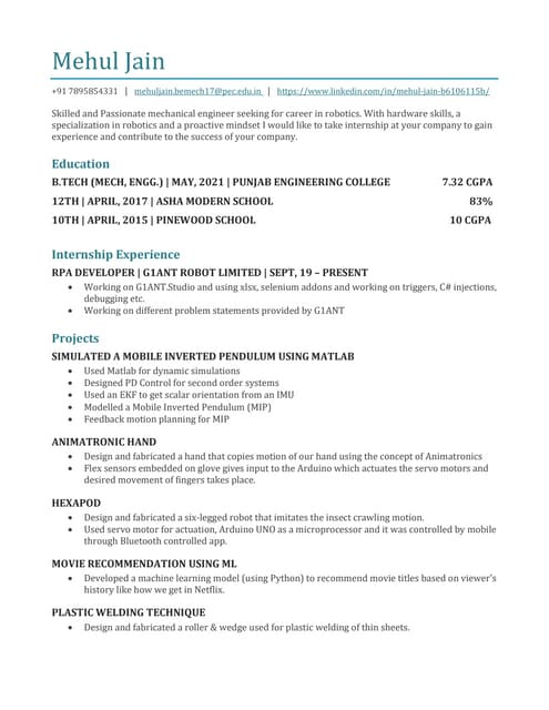 Hitesh Subnani Resume | PDF