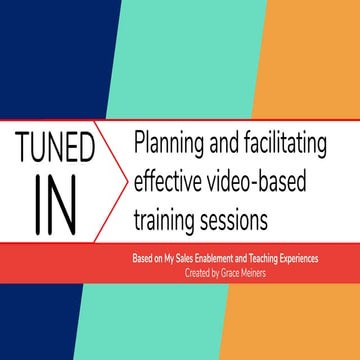 Creating Effective Video-Based Live Training Sessions | PPT