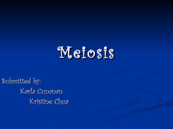 celldivisionmeiosis | PPT