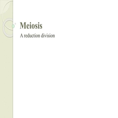 Meiosis presentation for bsc students pptx | PPTX