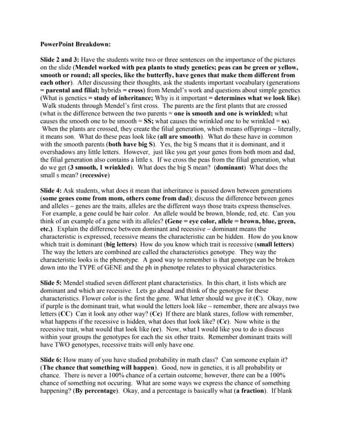 A detailed lesson plan in biology for grade 9 | DOCX | Genetics | Science