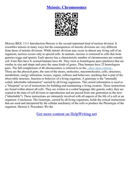 Difference between mitosis and meiosis | PPT