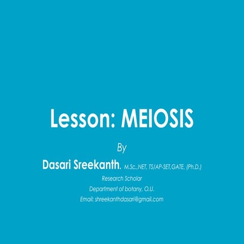 Meiosis | PPT