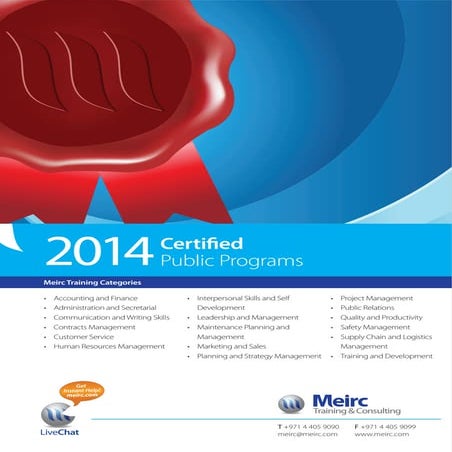 Meirc 2014 Certified Programs | PDF