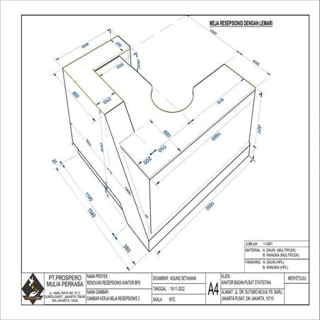 The Drawing of Modern Mini Bar Table for The Office | PDF