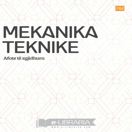 Mekanika teknike 1 afate te zgjidhura semestri 2 | PDF