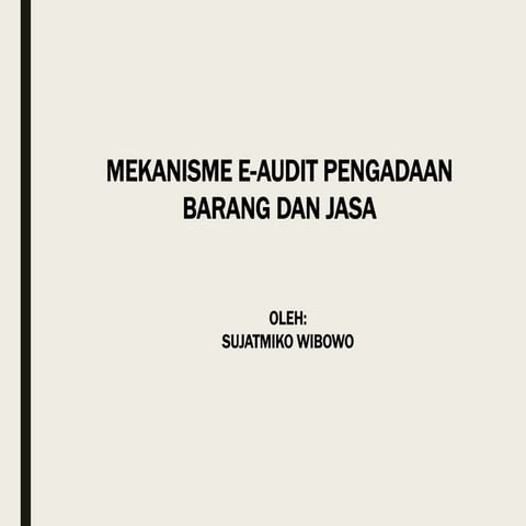 Mekanisme E-Audit | PPTX