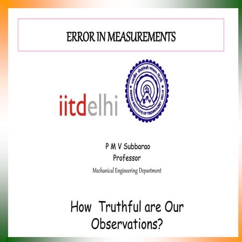 Types of error and their measurements of error | PPT