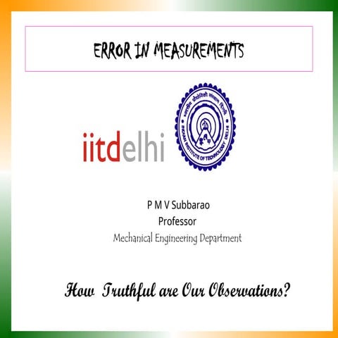error in measurement course for metrology | PPT