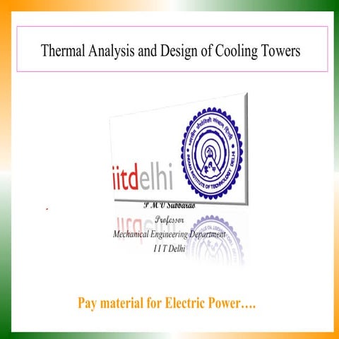 Cooling Tower Presentation For Eduvation P Ppt