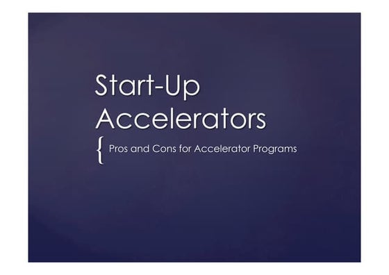Ensemble's "Startup Excubator" Model vs. Other Accelerator Programs | PPT