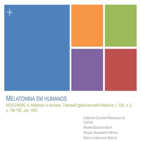 Melatonin in Humans | PPTX