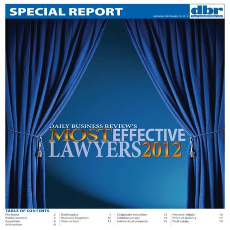 David Jove Most Effective Lawyers 2012 | PDF