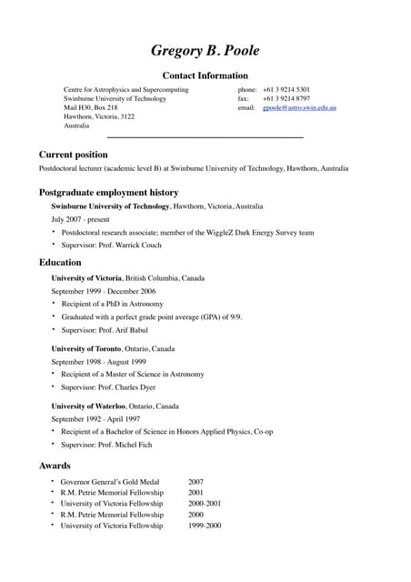 Bert CV overview-1 | PDF