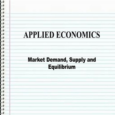AppMarket Demand, Supply and Equilibrium | PPTX