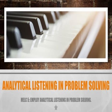 1Analytical Listening in Problem Solving | PPTX