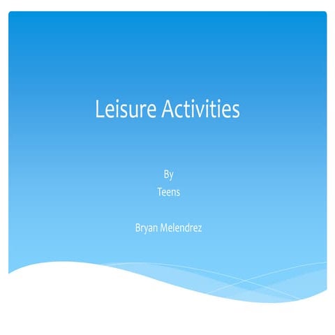 Leisure Activities | PPTX