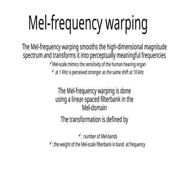 Mel-frequency using extractions features | PPT