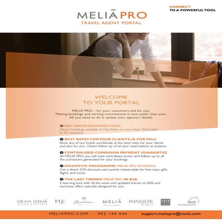 Melià PRO for Travel Agents | PDF