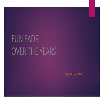Fun Fads over the Years | PPT