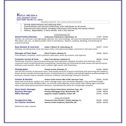 Melissa Resume | DOC