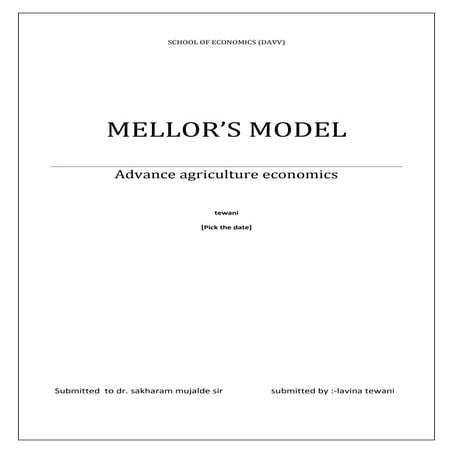 Mellor model | PDF