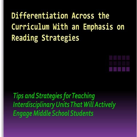 Differentiation Across the Curriculum With an Emphasis on Reading ...