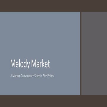 Melody Market Overview - a modern convenience | PPT