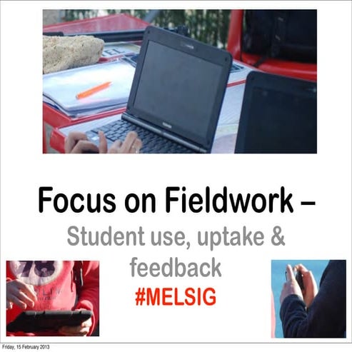 Focus on Fieldwork- Opportunities, problems and solutions | PDF