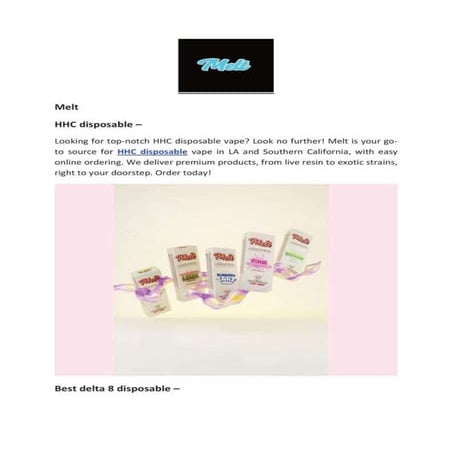 Melt Official -HHC Disposable Vape - Melt | PDF