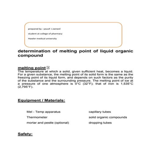 Melting point | DOCX