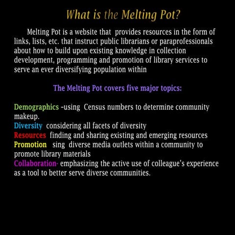 Melting pot | PPTX