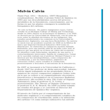 Melvin Calvin | DOC