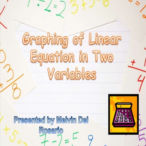 Graphing of Linear Equation in Two Variables | PPTX | Physics | Science