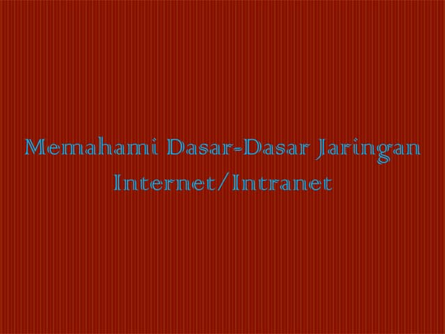 Topologi Jaringan Internet | PPTX