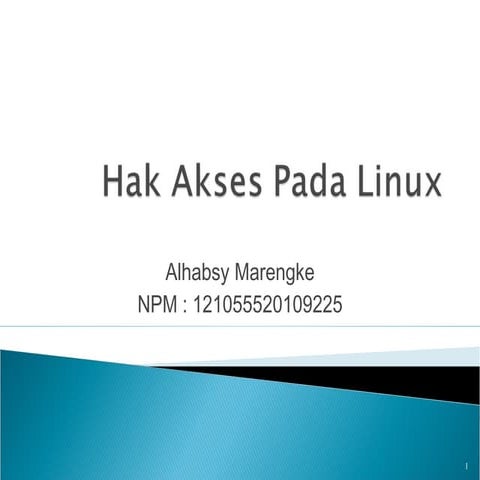 Memahami hak akses di linux | PPT