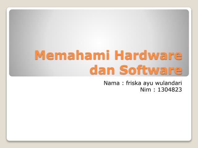 Komponen hardware Komputer | PPT